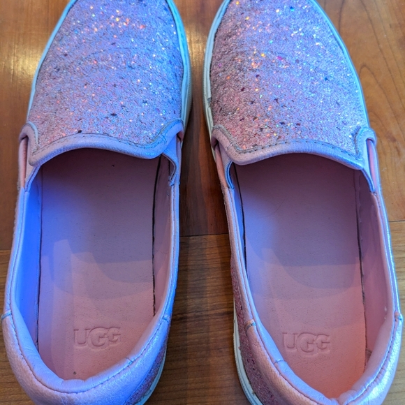 UGG | Shoes | Ugg Pink Glitter Slides | Poshmark